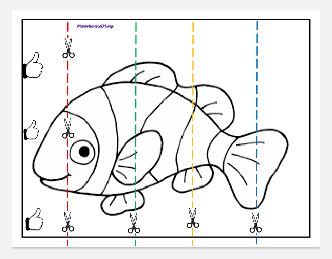 Worksheet- cut and paste jigsaw large goldfish – MarvelsourceOT DIY